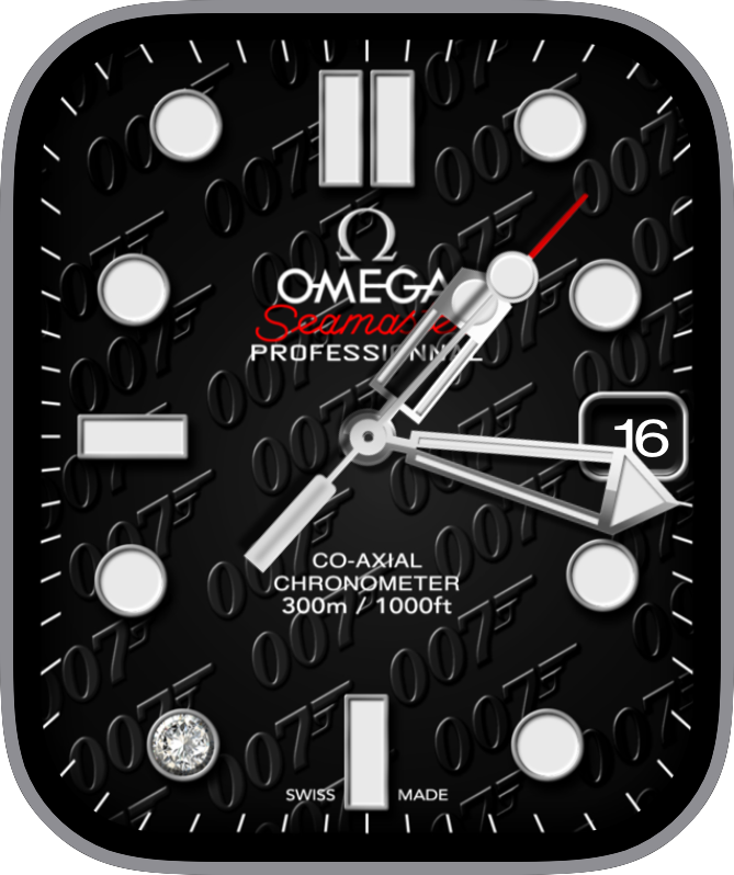 Free Apple Watch Face: OMEGA SEAMASTER 007 (by Reskap) 2 – iMod Watch
