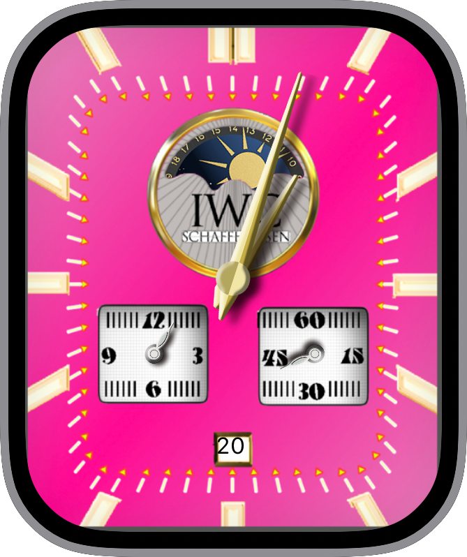 Free Apple Watch Face: IWC PINK By SC – iMod Watch