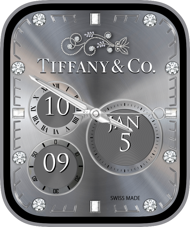 Free Apple Watch Face: Kz_Tiffany_Platinum – iMod Watch