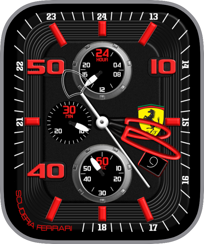 Free Apple Watch Face: Ferrari Red – iMod Watch